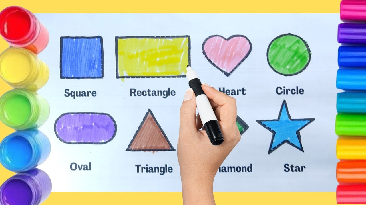 Drawing Shapes for kids and Toddlers | Learn To draw Shapes For Kids ...