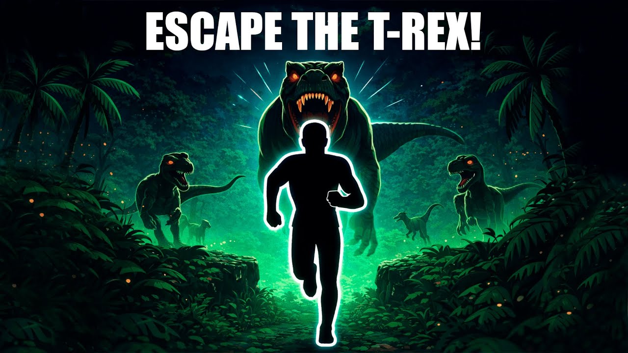 Jurassic Park Immersive Interactive Warm-Up | Escape the T-Rex 🦖 ...