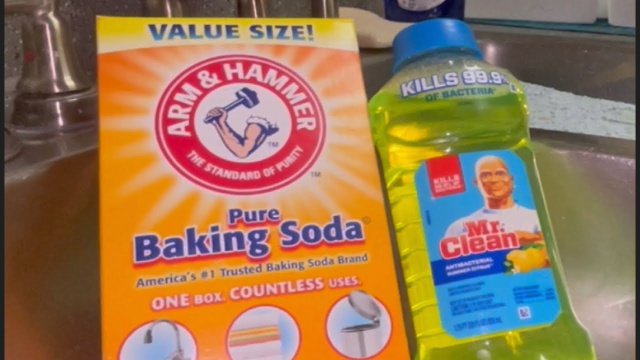 ASMR Baking Soda and Mr. Clean Summer 🍊🍋 - YouTube