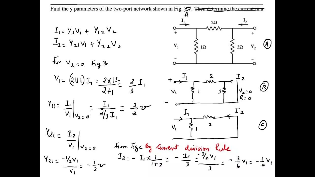 Unit 1 11 Y PARAMETERS Solved Problems Part 5 - YouTube