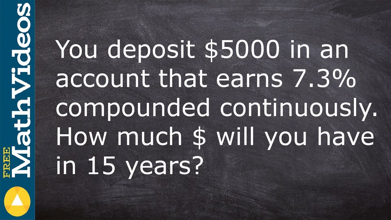 Learn how to model an exponential function that is compounded ...