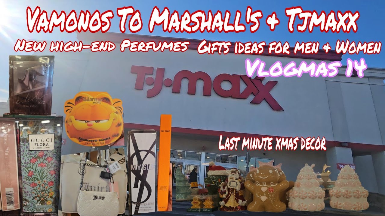 VLOGMAS 14 | VAMONOS TO TJMAXX & MARSHALL'S NEW PERFUMES + GIFTS - YouTube