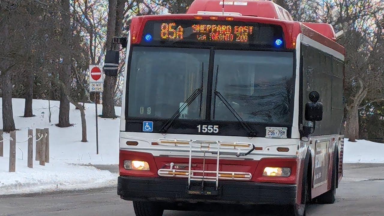 TTC Bus 1555 Ride On Route 85D Sheppard East To Rouge Hill Go Station ...