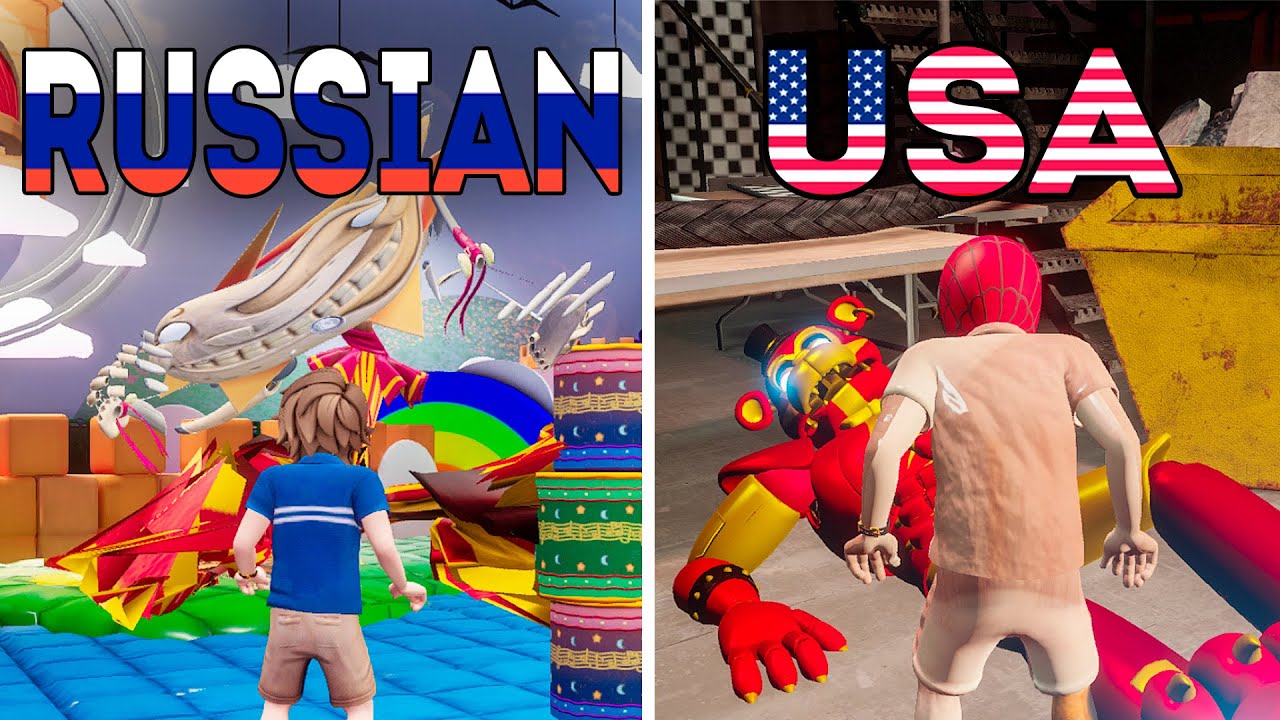 How RUSSIAN vs USA play FNAF Security Breach - YouTube