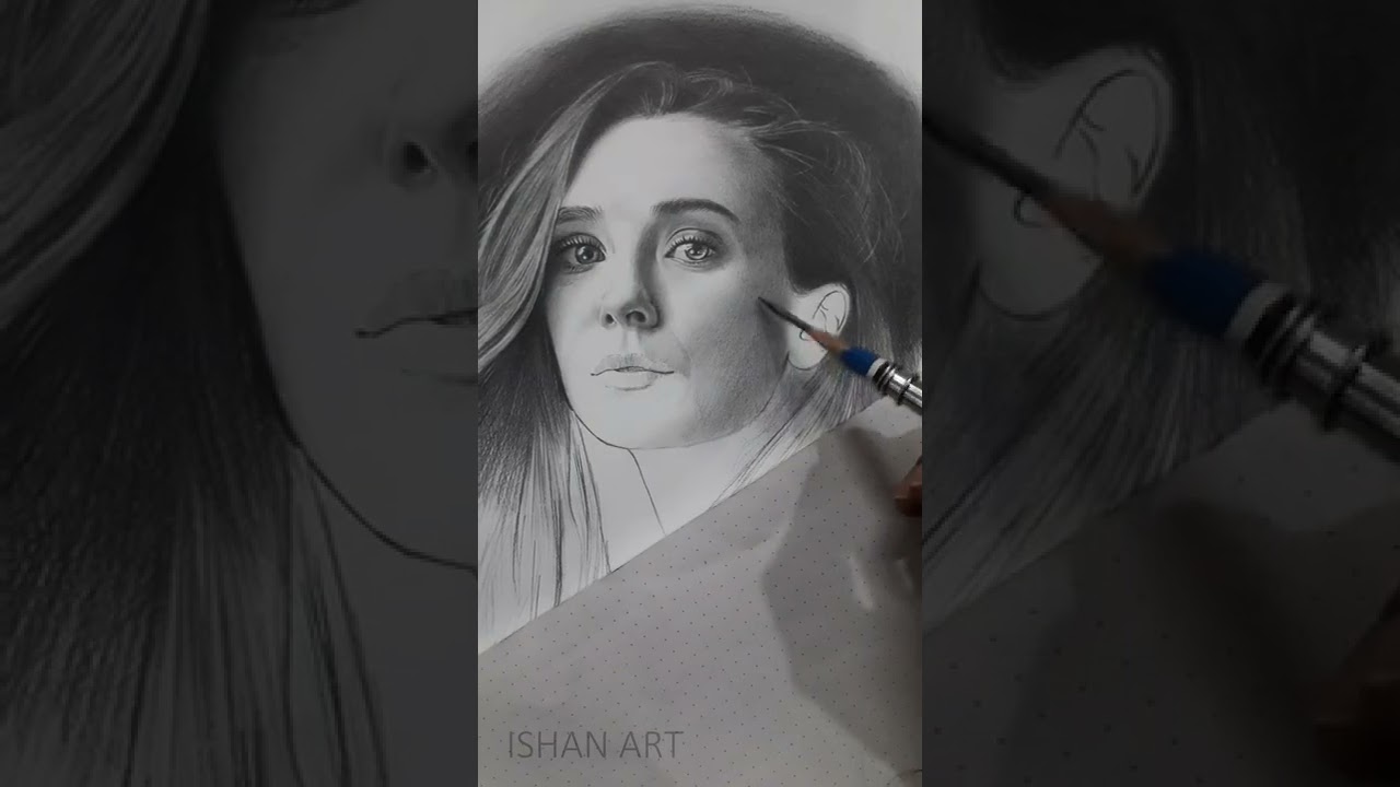 Elizabeth Olsen Pencil Drawing By Ishan Art #shorts - YouTube