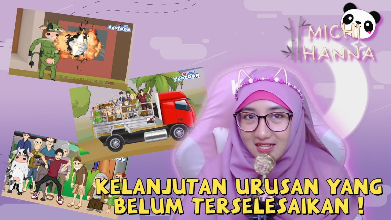 Nah gini ! Bawa pasukaaann !! Michi Hanna Reaction Animasi PODTOON - YouTube