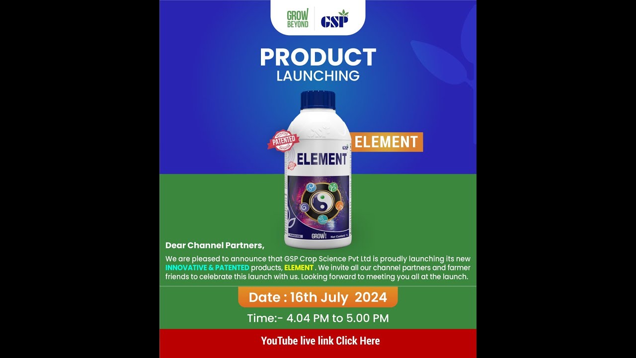 GSP Launching a New Product "Element"... - YouTube