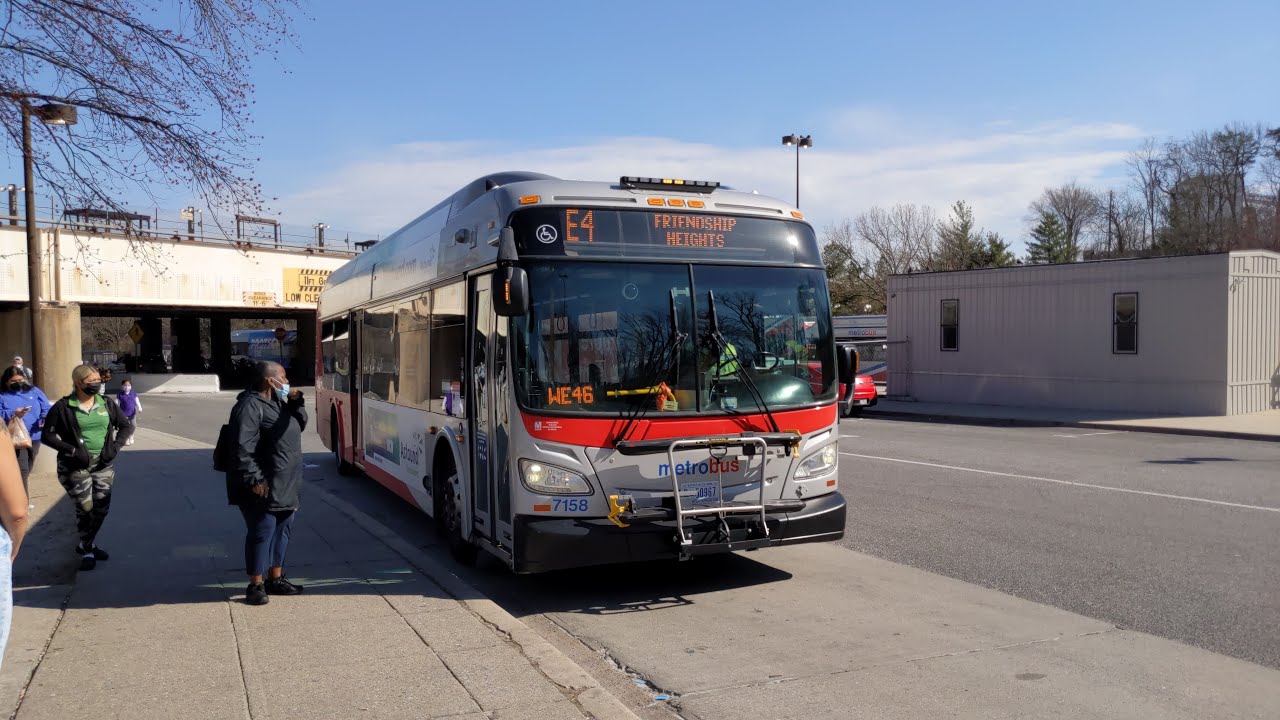 WMATA Metrobus 2012 New Flyer Xcelsior XDE40 #7158 on Route E4 - YouTube