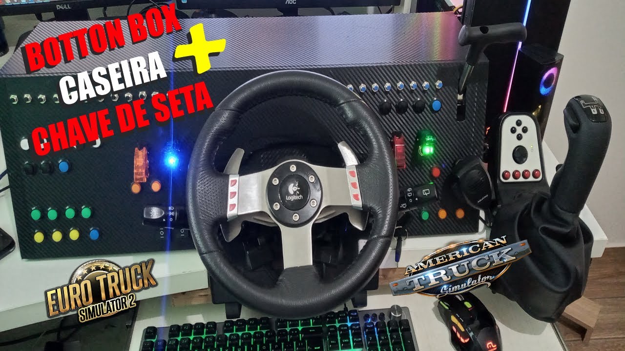Botton Box Caseira + Chave de Seta + Manopla da Sacnia + G27 Para ETS2 ...