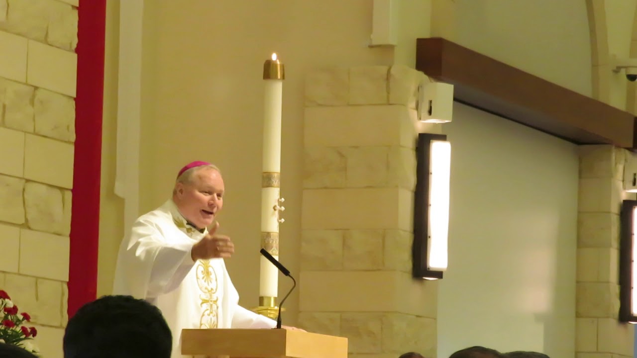 Bishop Edward Burns Confirmation Homily Opening remarks - YouTube