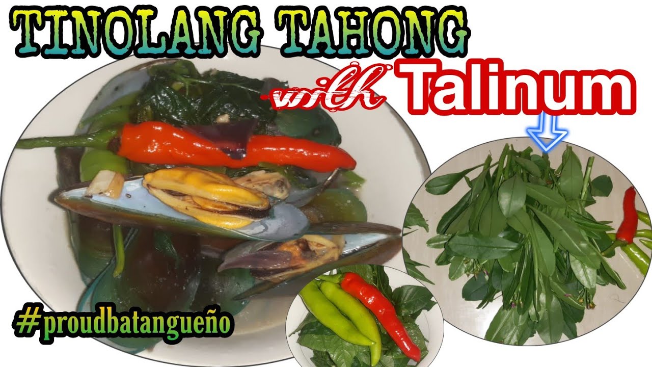 TINOLANG TAHONG WITH TALINUM(PHILIPPINE SPINACH)AND CHILI LEAVES MAKE ...