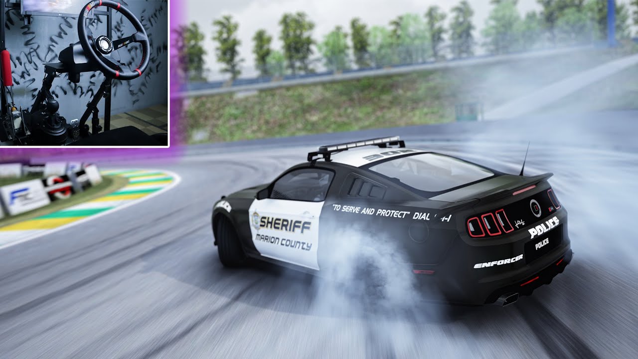 ford mustang police car drift - YouTube