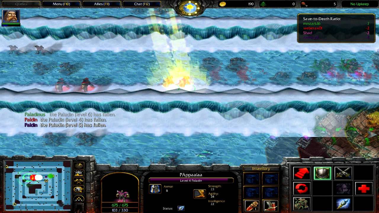 Warcraft 3 Frozen Throne Fun Map (Slide Paladin) [ HD ] - YouTube