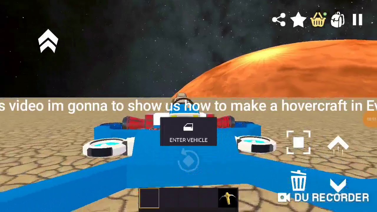 How to make a hovercraft in evertech sandbox - YouTube