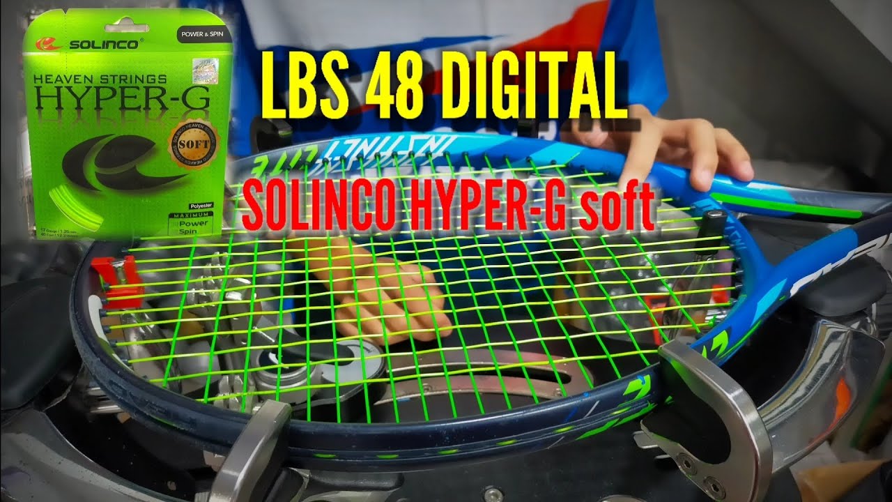 Pasang/Tarik Senar Solinco hyper-g Lbs 48 digital //Raket Head - YouTube