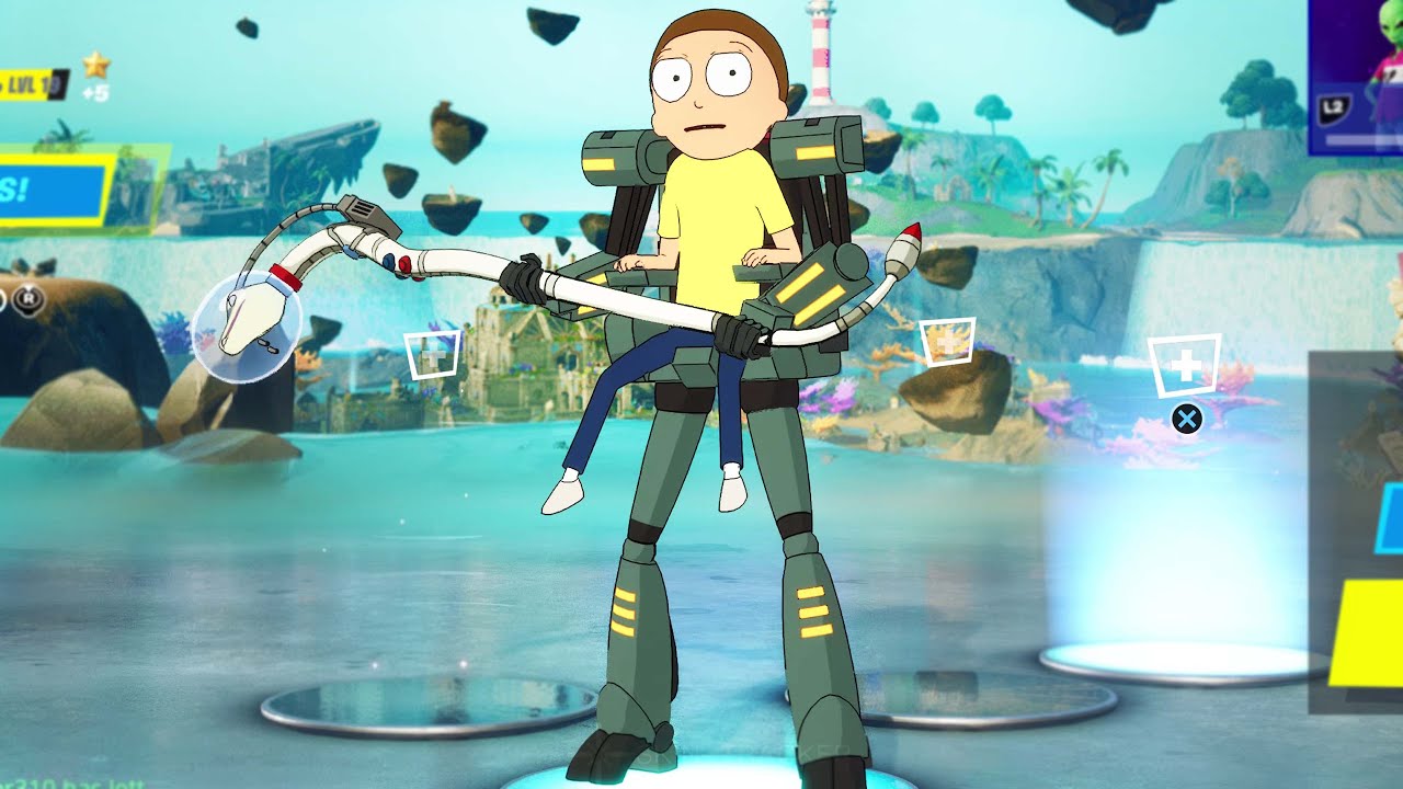 MECHA MORTY in Fortnite Lobby (with "Get Schwifty" Synced EMOTE) - YouTube