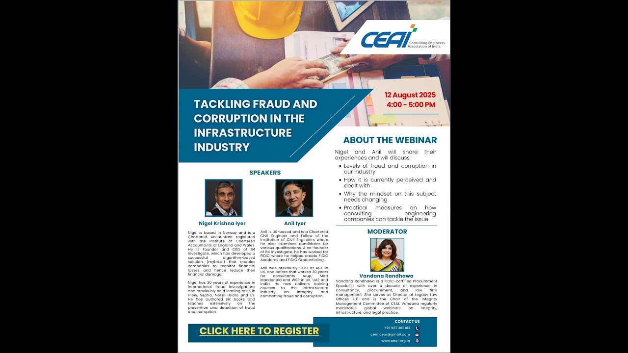Webinar on "Tackling Fraud and Corruption in the Infrastructure ...