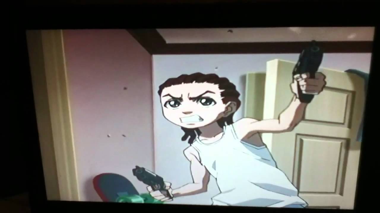 The Boondocks Huey and Riley BB gun fight - YouTube