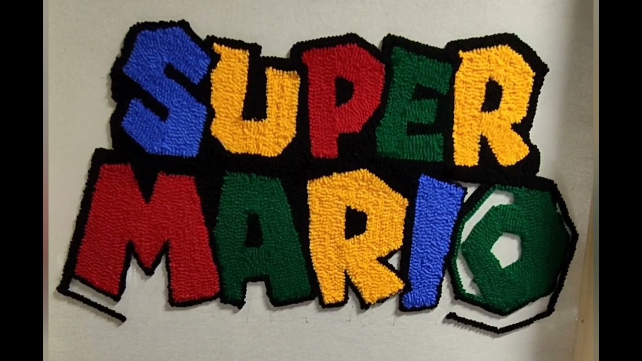 Super Mario Bros tufting rug handmade tappeto di lana - YouTube