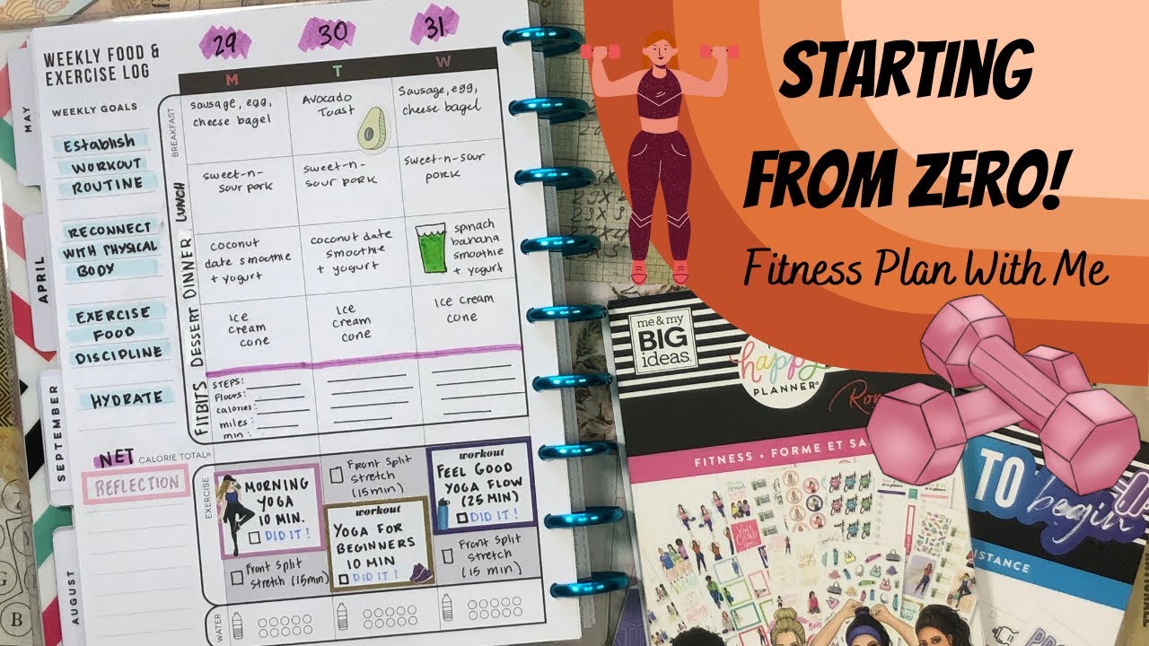 Fitness Plan With Me | Happy Planner | Plan With Me | PWM 🌼 - YouTube