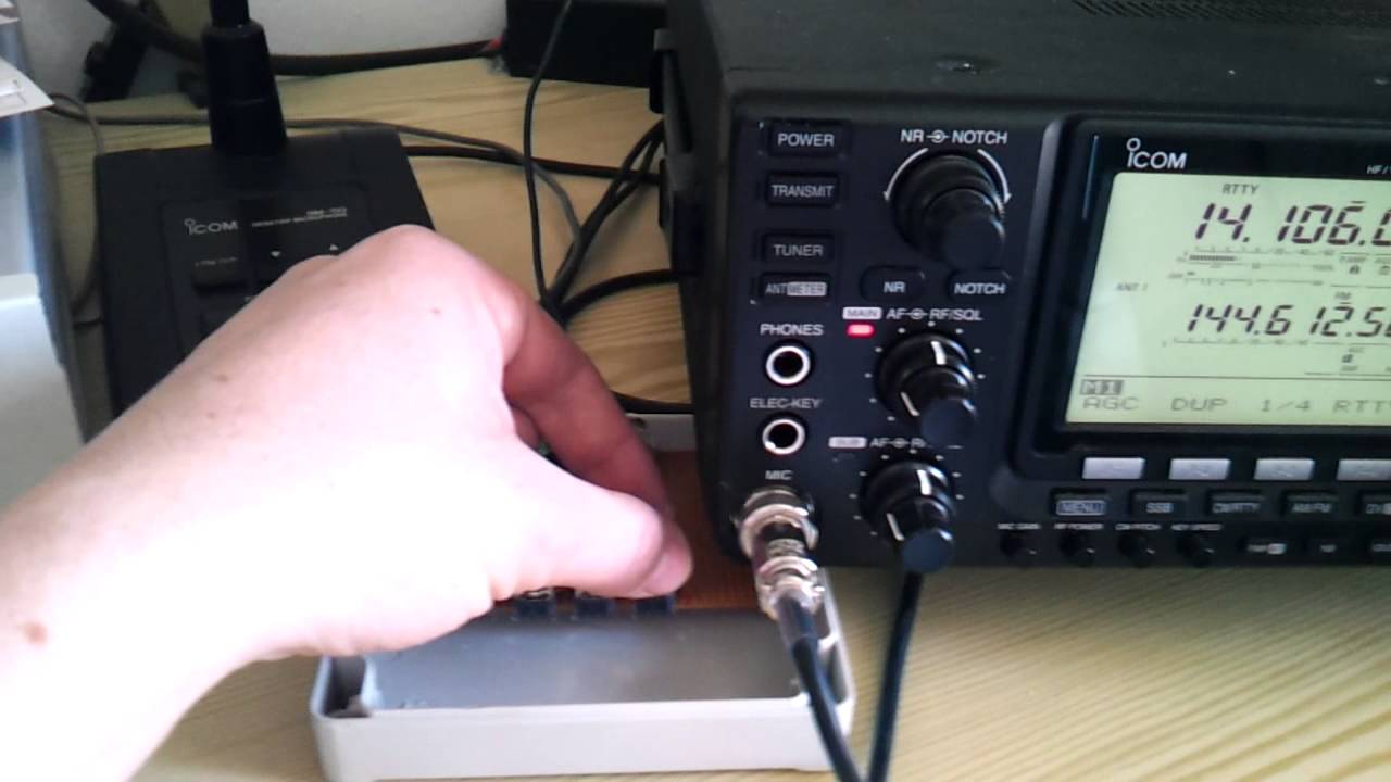 Icom IC-9100 power amp control - YouTube