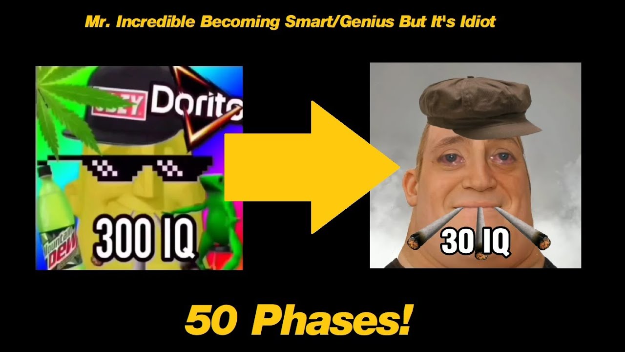 Mr. Incredible Becoming Smart/Genius But It's Idiot (50 Phases) (Free ...