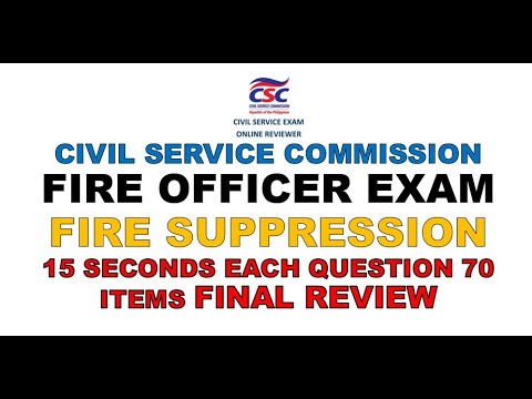 FIRE SUPPRESSION PRACTICE TEST | 70 ITEMS FOE REVIEWER - YouTube
