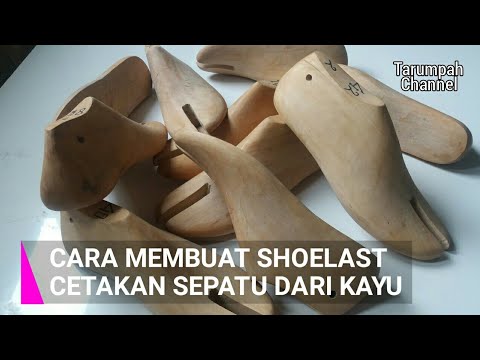Cara membuat shoelast sepatu kayu cetakan untuk sepatu sandal - YouTube