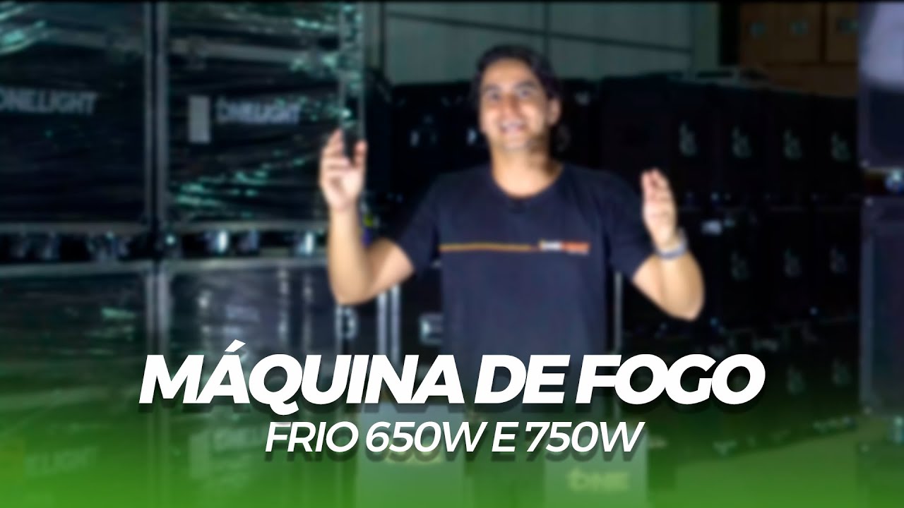 MÁQUINA DE FOGO FRIO 650W E 750W - YouTube