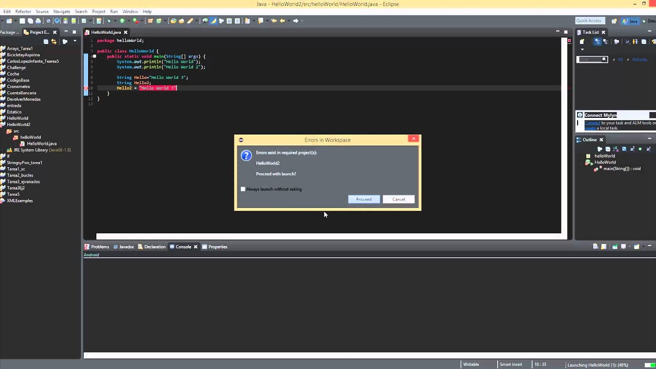 Ep 2 Curso De Programación En Java Con Eclipse Hello World Youtube
