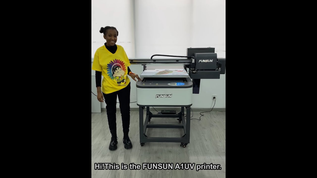 FUNSUN- 10Years professional LED UV flatbed Printer Manufacture - YouTube