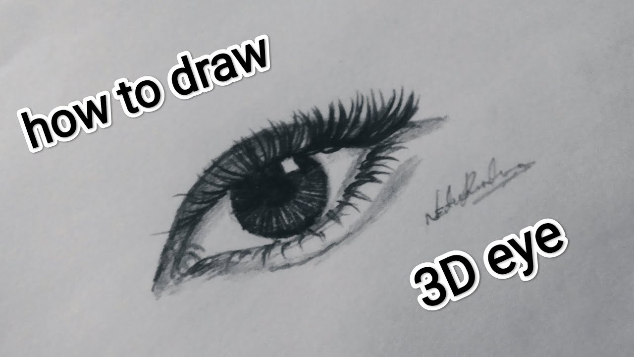 How to draw a 3D eye|easy drawing|Neetu Ratnoo|for beginners 😀 - YouTube