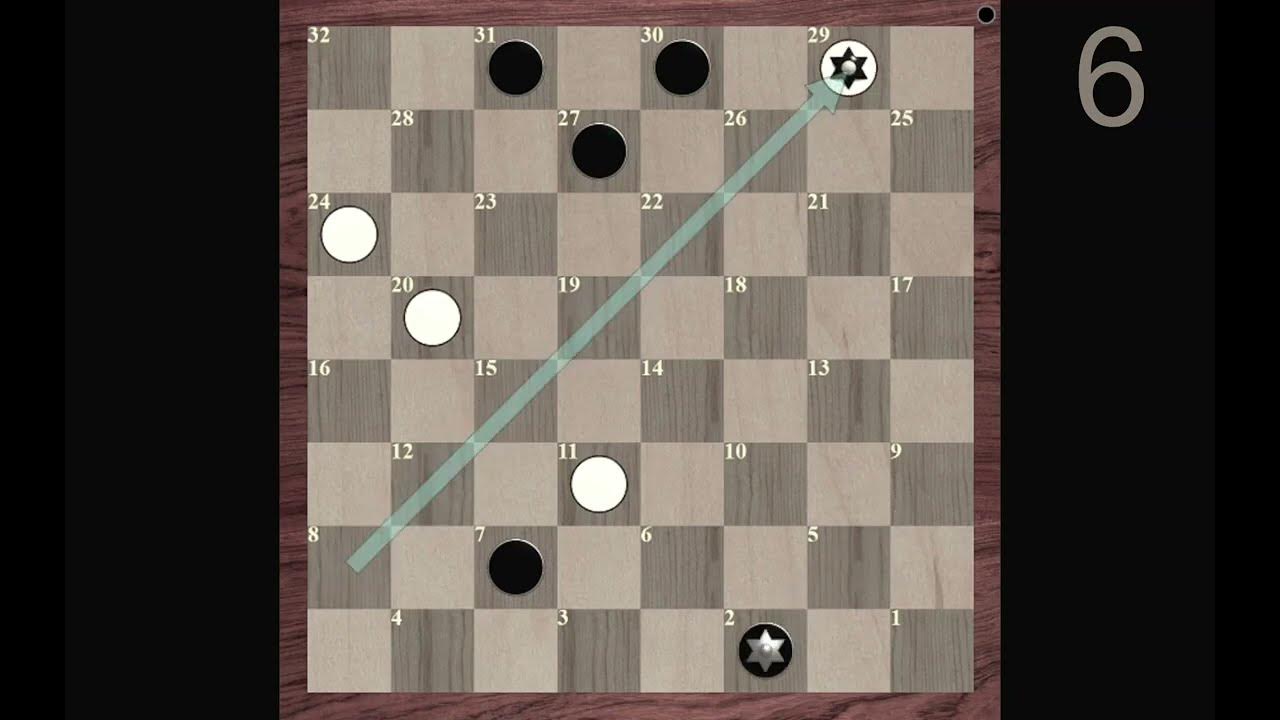 Spanish Checkers Game5WhiteWin - YouTube