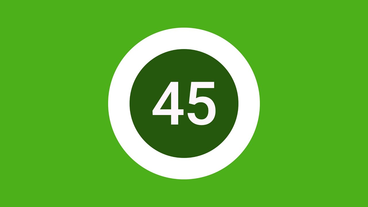 45 seconds intervals without breaks 1 HOUR WORKOUT countdown timer ...