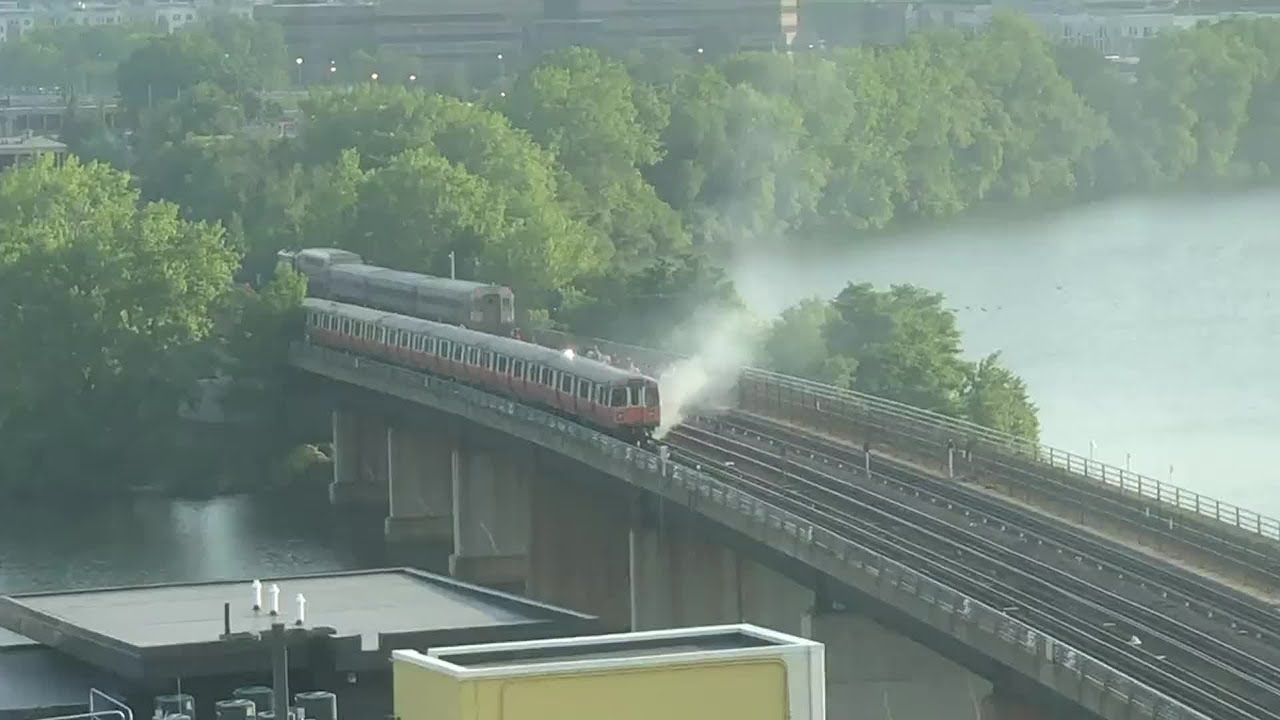 MBTA Orange Line train catches on fire approaching station in ...