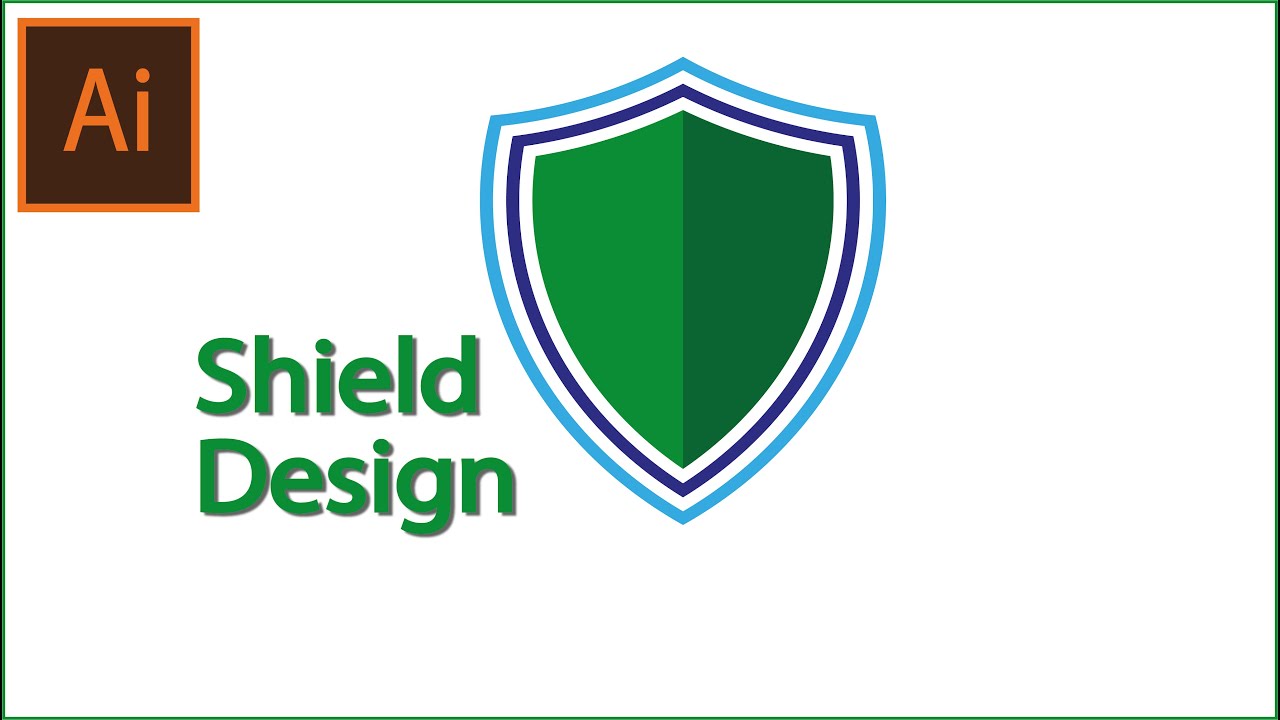 Shield Design in Adobe illustrator। Shield Make in Adobe illustrator। Shield Create In ...
