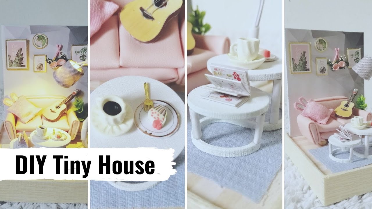 DIY Miniature Doll House - Mini Living Room Design - YouTube