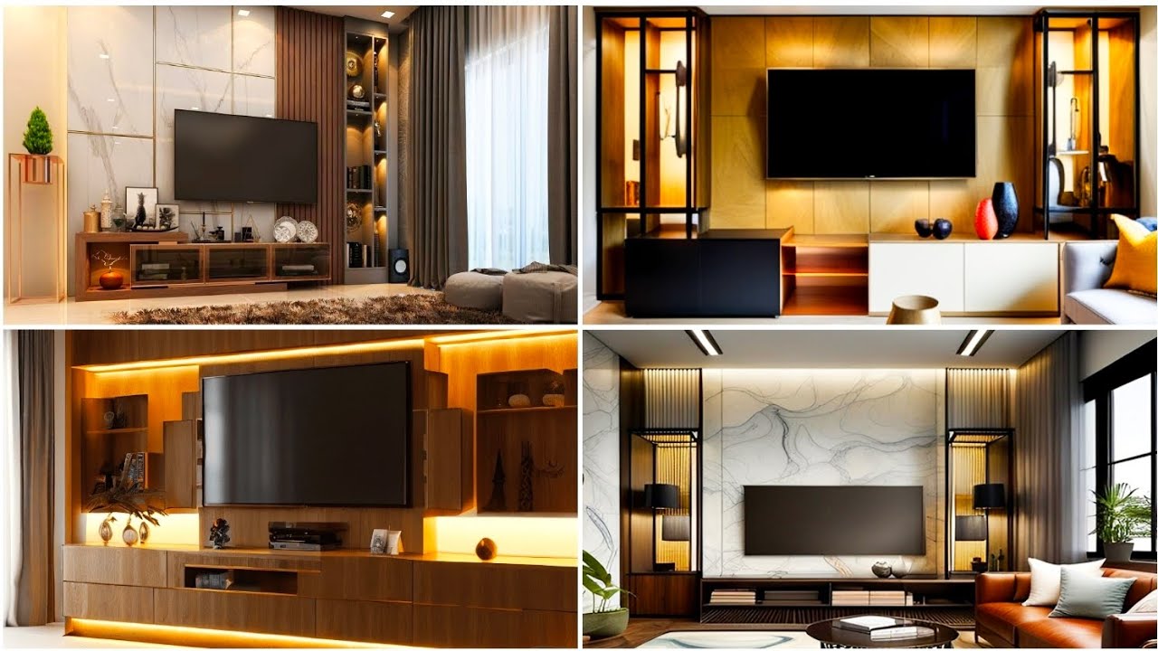 Modern Living Room TV Unit Design 2024 TV Cabinet Design| Home Interior ...
