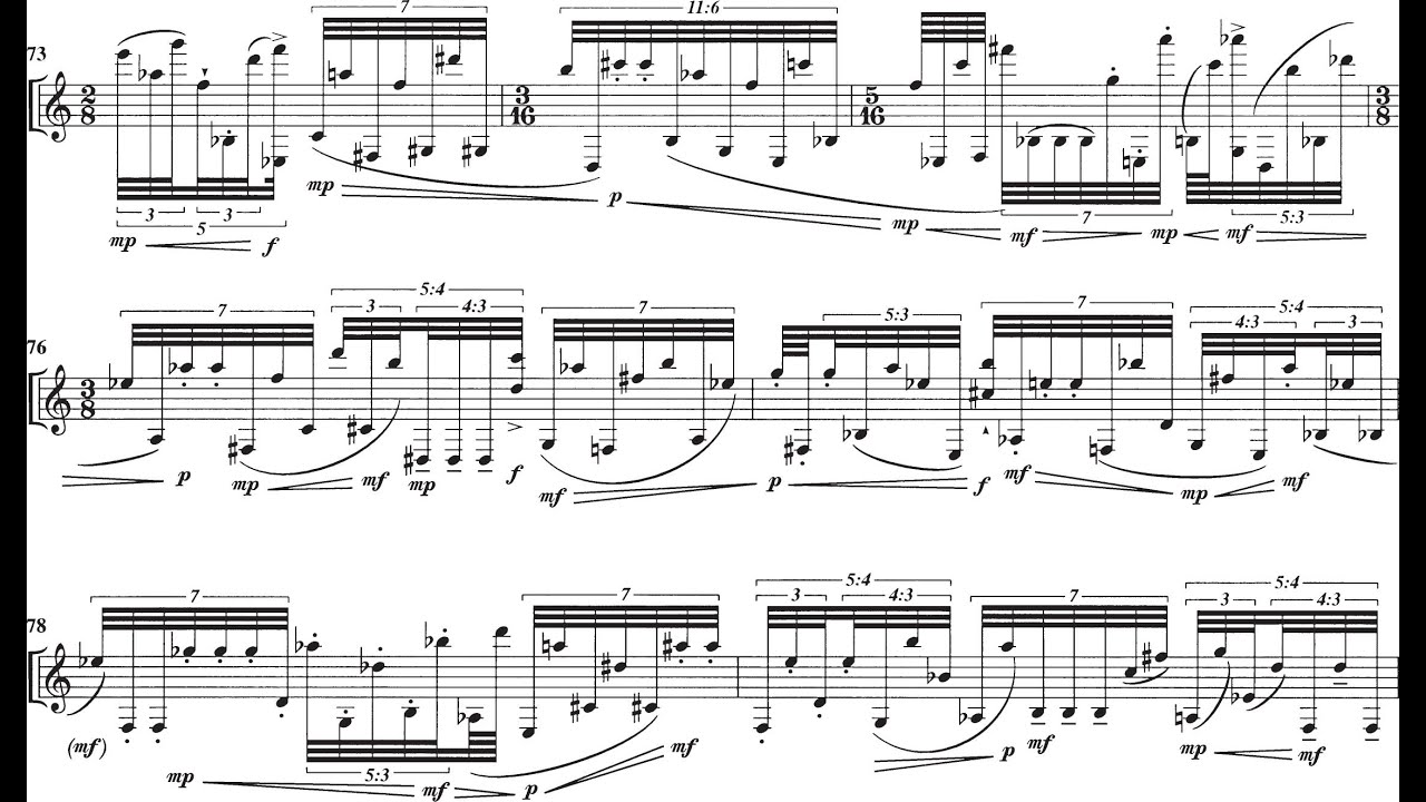 Jason Eckardt - Transience for Marimba (1999) [Score-Video] - YouTube