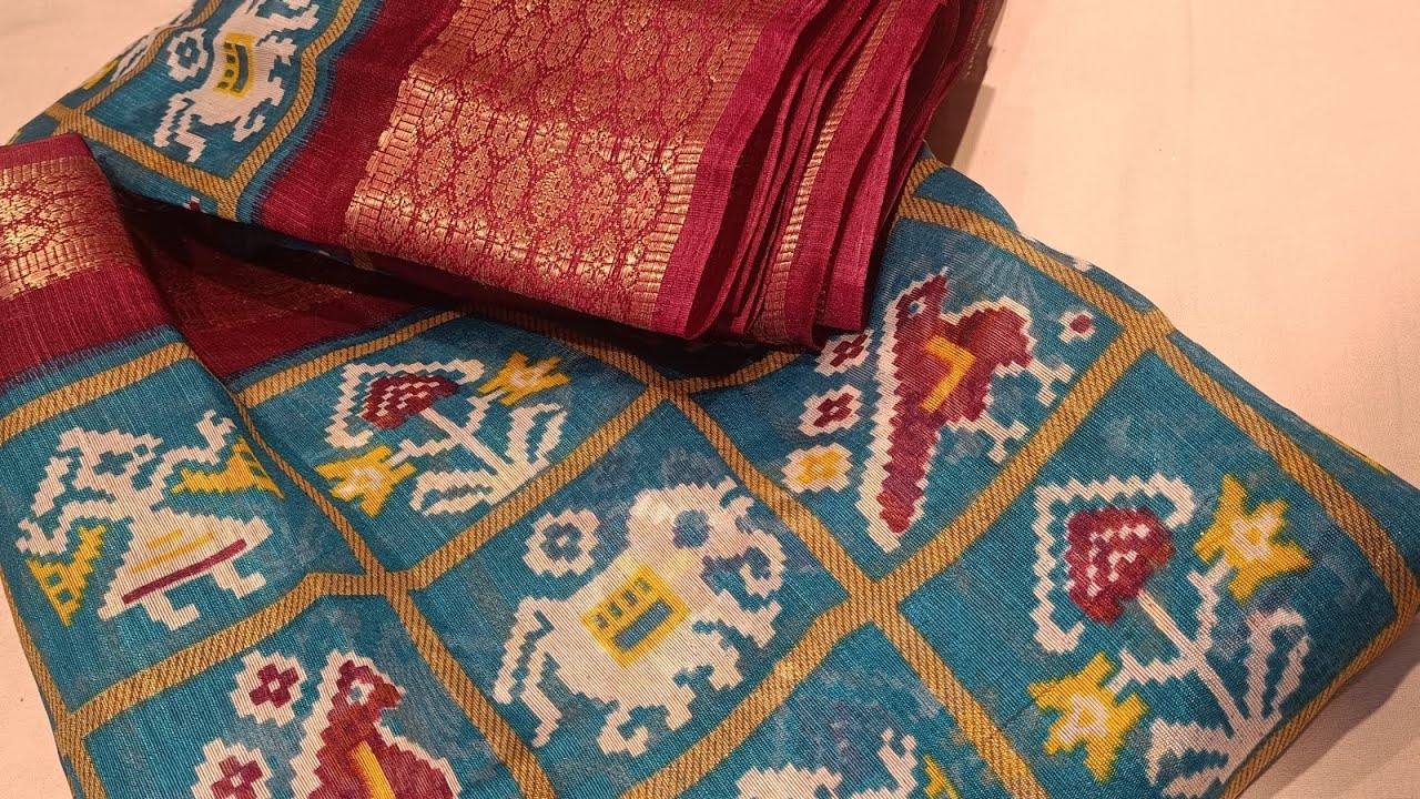 Art silk saree | fancy designer saree silky border contrast blouse ...