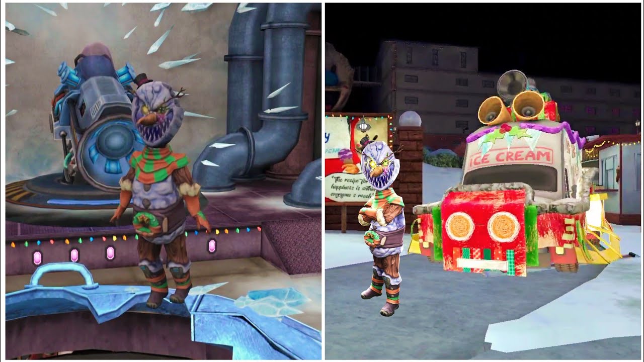 Ice Scream 8 Christmas Update True Escape Ending vs Van Escape Ending ...