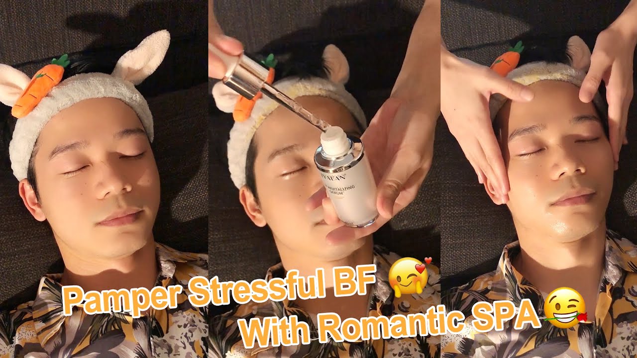 ASMR |Pamper Stressful BF With Romantic SPA| Scented Candle For ...