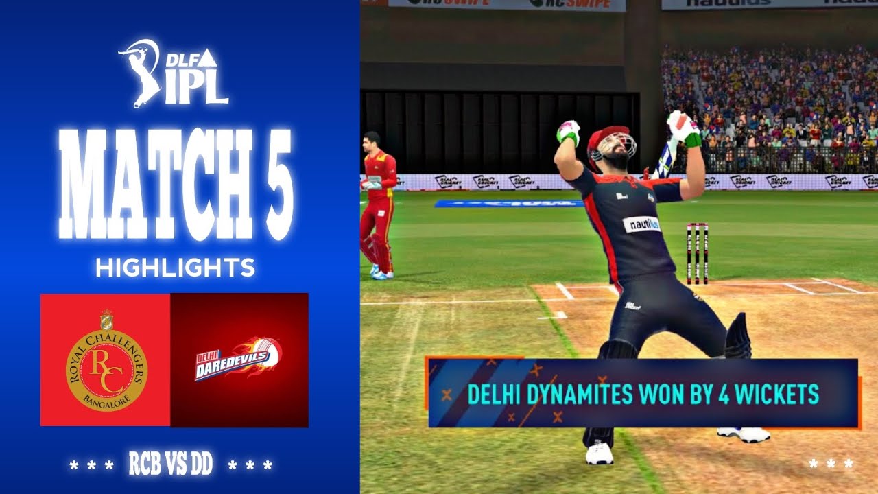 High scoring match! RCB VS DD | RCPL 2009 | REAL CRICKET 24 - YouTube