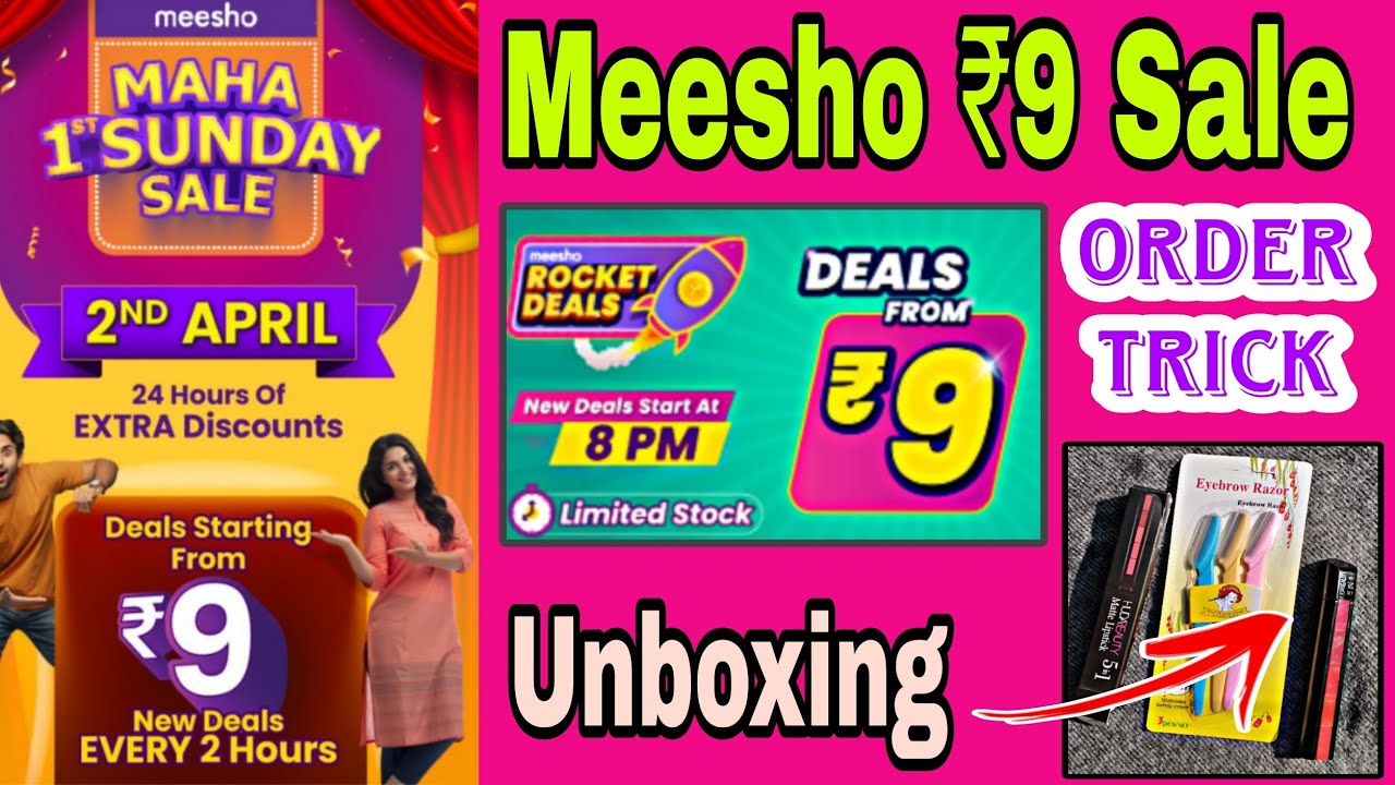 Huge Meesho 9 rs parcel Unboxing 🔥 live order trick #meesho9rssale ...