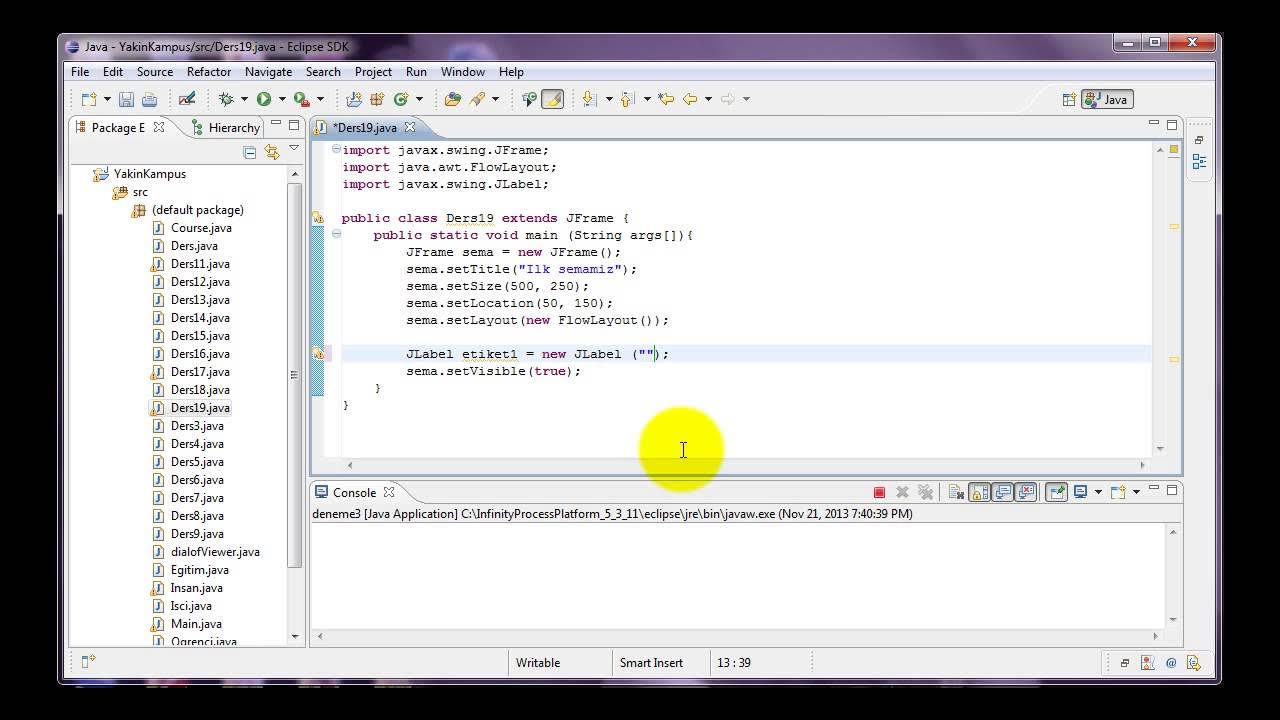Java ile Programlamaya Giriş #19 | GUI - JFrame, JTextField ve JLabel - YouTube