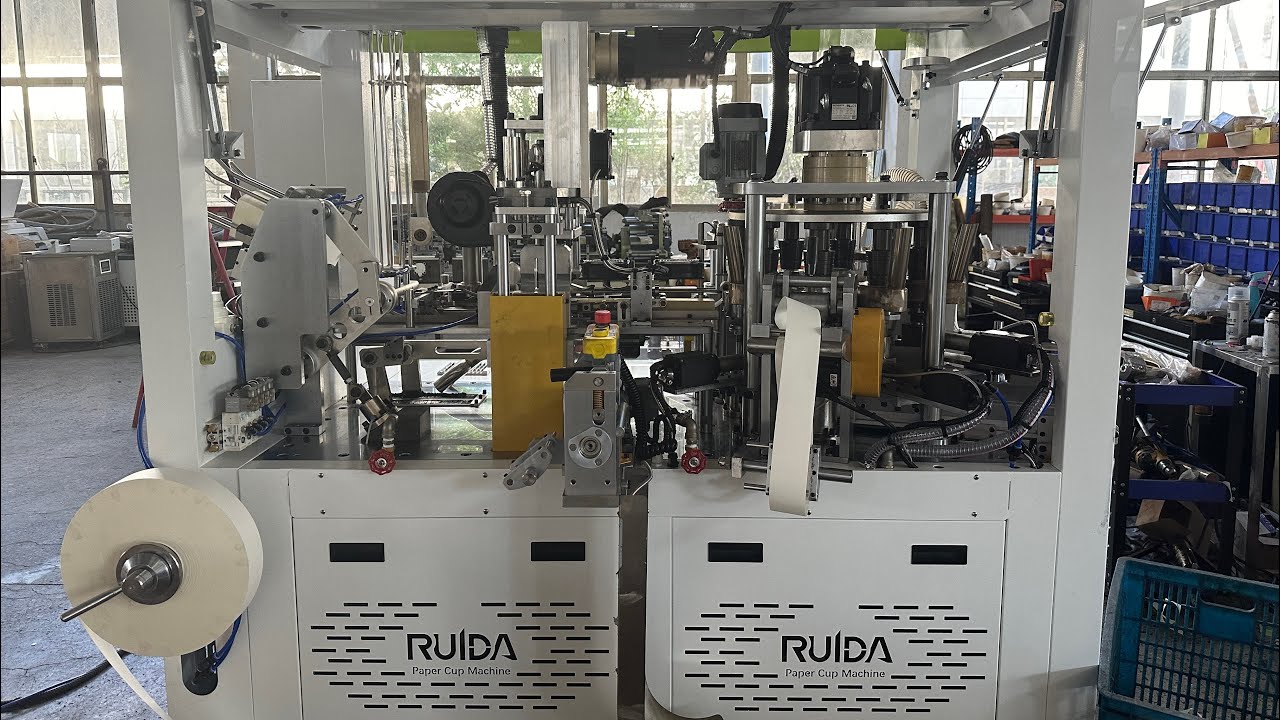 Ruida Half servo paper cup machine 180-210pcs/min for making 2.5-12oz ...