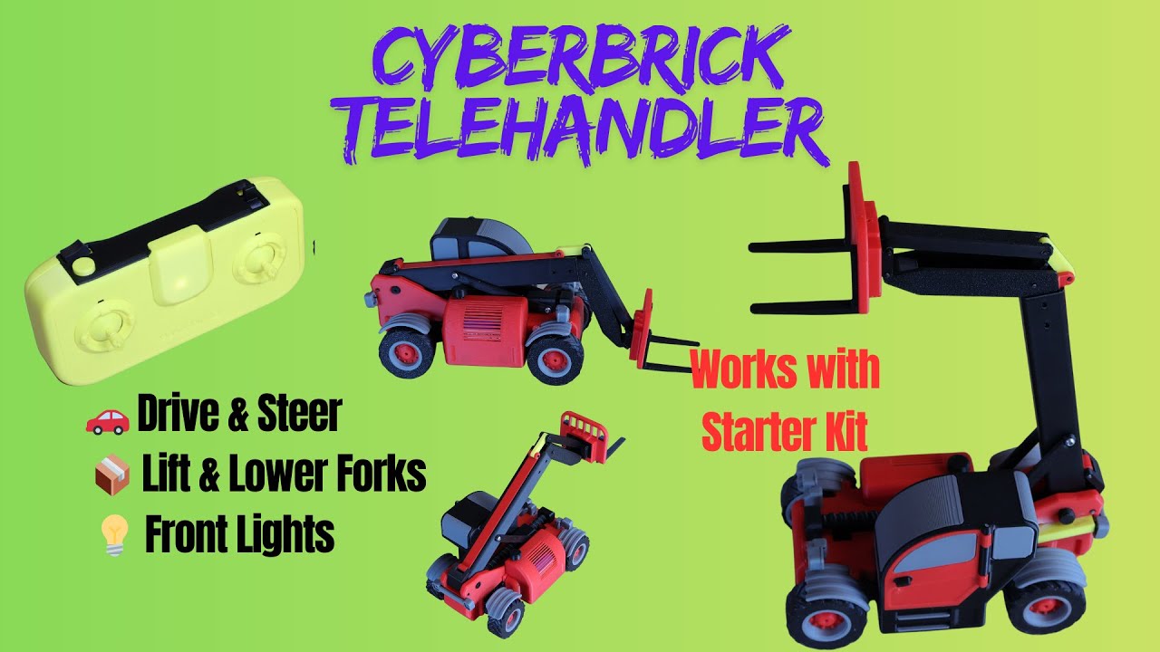 Cyberbrick Telehandler – 3D-gedrucktes RC-Modell - YouTube