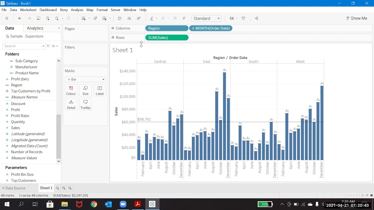 Tableau Analytics Pane Part-1| Reference Lines,Forecasting | PV ...
