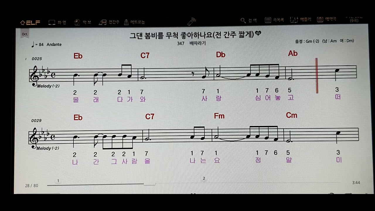 그댄봄비를무척좋아하나요배따라기a 바라봐의 하모니카 연주 Youtube