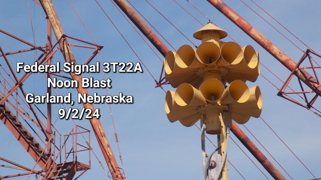 Federal Signal 3T22A | Noon blast | Garland, NE 9/2/24 - YouTube